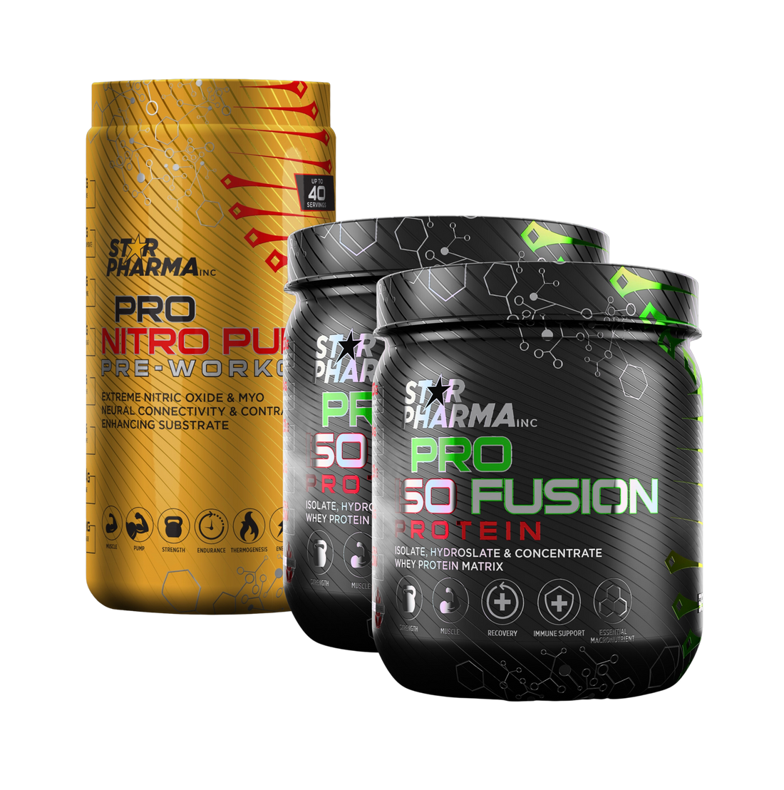 Pro Nitro Pump Pre-Workout + 2 Pro Iso Fusion Protein – PNS